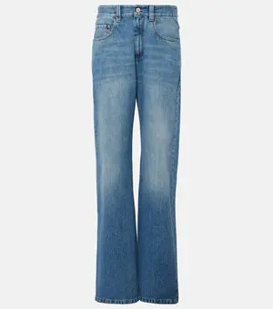 Brunello Cucinelli Mid-rise Wide-leg Jeans - Blue