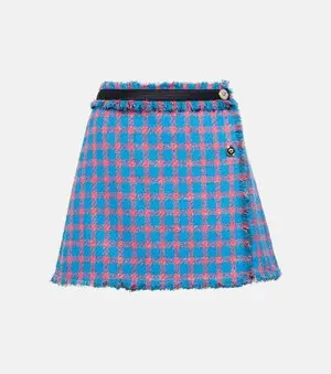Versace Tweed Mini Skirt - Blue