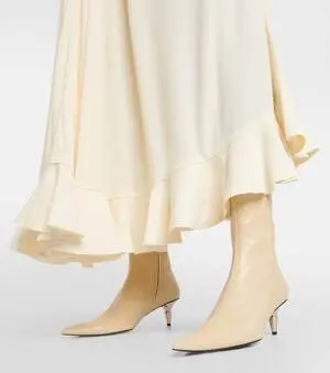 Proenza Schouler Spike Leather Ankle Boots