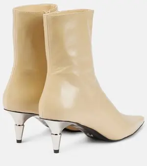 Proenza Schouler Spike Leather Ankle Boots - Beige