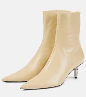 Proenza Schouler Spike Leather Ankle Boots - Beige