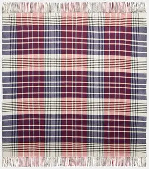 Burberry Check Wool And Cashmere Throw - Red