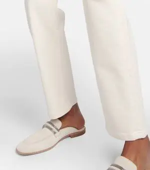 Brunello Cucinelli High-rise Cotton Pants - Beige