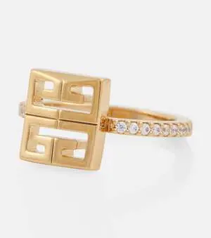 Givenchy 4g Swarovski Crystal-embellished Ring - Gold