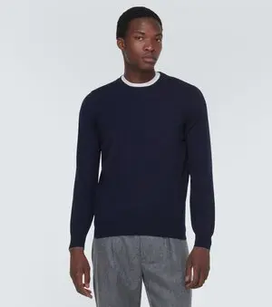 Brunello Cucinelli Cashmere Crewneck Sweater - Blue