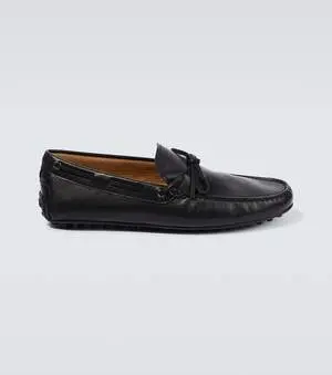 TOD'S City Gommino Leather Driving Shoes - Black