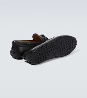 TOD'S City Gommino Leather Driving Shoes - Black