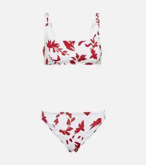 EMILIA WICKSTEAD Beatrix Printed Bikini - Red