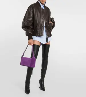 Attico 7/7 Suede Shoulder Bag