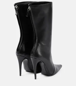Magda Butrym Leather Pointed Toe Zip Up Stiletto Boots