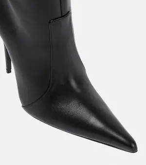 Magda Butrym Leather Pointed Toe Zip Up Stiletto Boots