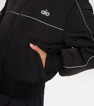 alo yogaクロップドジャケット Alo Yoga】Scholar Knit クロップド フルジップ ジャケット (ALO Yoga