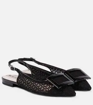 ROGER VIVIER Gommettine Net Slingback Flats