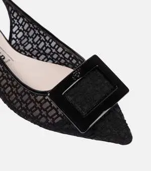 ROGER VIVIER Gommettine Net Slingback Flats