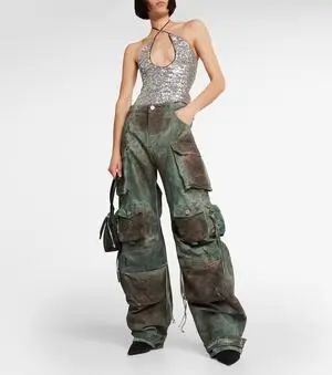 Attico Fern Oversized Cargo Pants