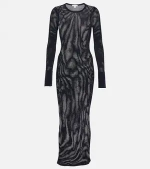 Alaïa Archetypes Fishnet Gown - Blue