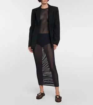 Alaïa Archetypes Fishnet Gown - Blue