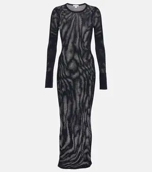 Alaïa Archetypes Fishnet Gown - Blue