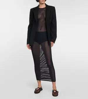 Alaïa Archetypes Fishnet Gown - Blue