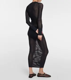Alaïa Archetypes Fishnet Gown - Blue