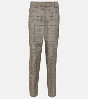 Brunello Cucinelli Checked Wool-blend Trousers