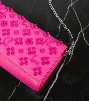 CHRISTIAN LOUBOUTIN Paloma Embellished Leather Wallet