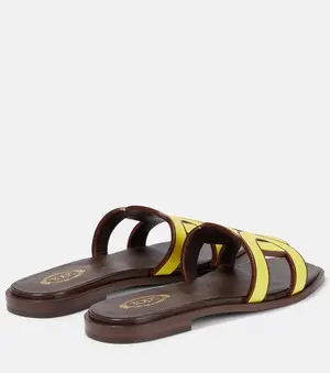 TOD'S Leather Slides - Yellow