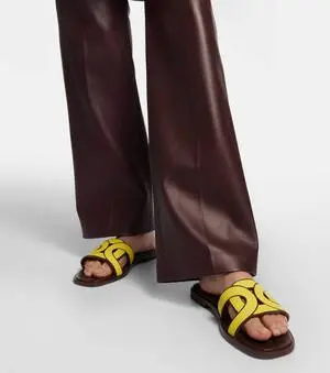 TOD'S Leather Slides - Yellow