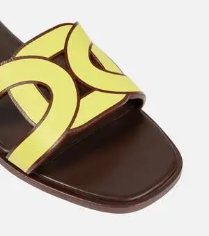 TOD'S Leather Slides - Yellow