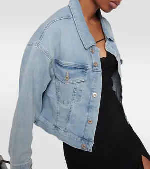 Ag Maya Cropped Denim Jacket