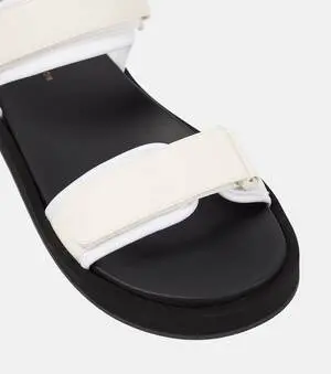 THE ROW Hook And Loop Leather Sandals - White