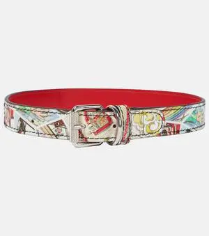 CHRISTIAN LOUBOUTIN Loubicollar Printed Leather Dog Collar - Multicoloured