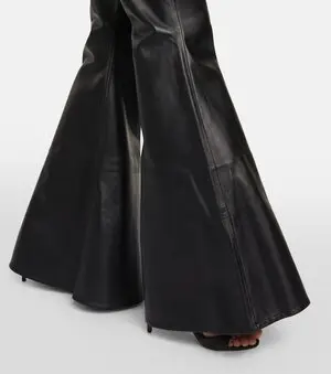 Alaïa Flared Leather Trousers