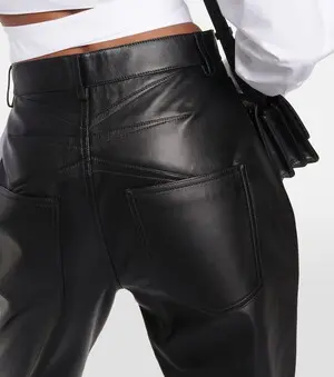 Alaïa Flared Leather Trousers