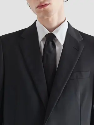 Prada Single Breasted Wool And Mohair Suit - Black