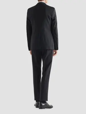 Prada Single Breasted Wool And Mohair Suit - Black