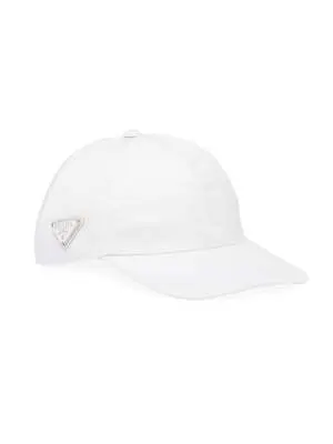 Prada Re-Nylon Baseball Cap White