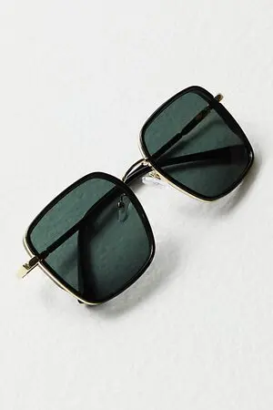 Free People Free People Beau Square Frame Sunglasses Black