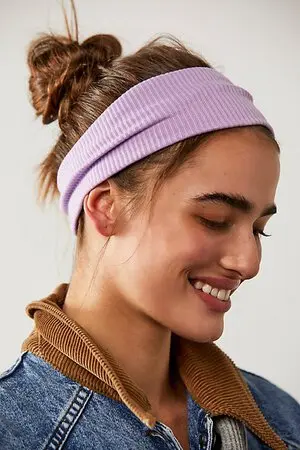 Free People Ribbed Headband Lilac