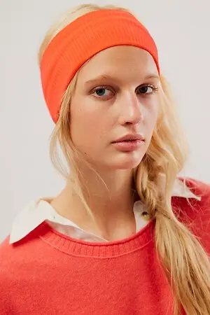 Free People Ribbed Headband Orange