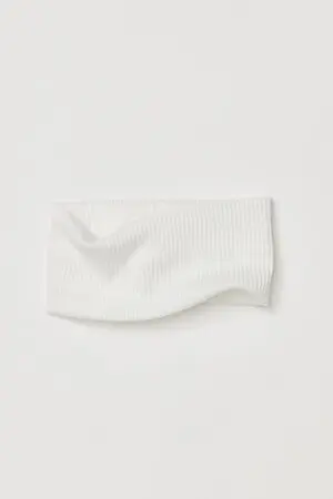 Free People Ribbed Headband True White
