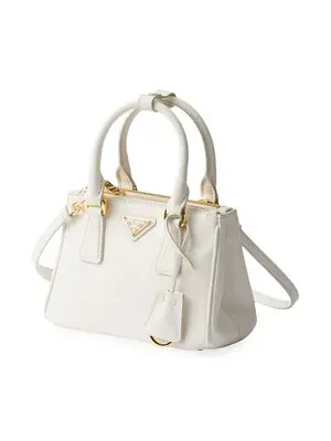 Prada Galleria Saffiano Leather Mini Bag - White