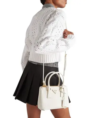 Prada Galleria Saffiano Leather Mini Bag - White