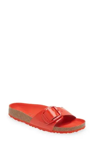 BIRKENSTOCK Madrid Big Buckle Slide Sandal Tomato