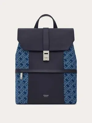 FERRAGAMO Monogram Backpack - Blue