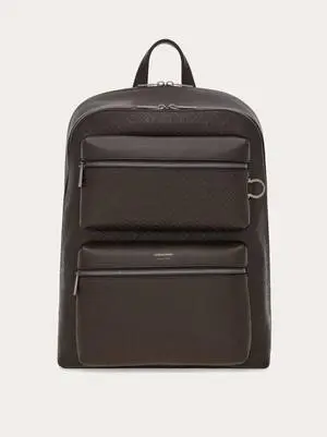 FERRAGAMO Monogram Backpack - Brown