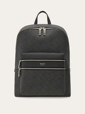 FERRAGAMO Monogram Backpack Grey