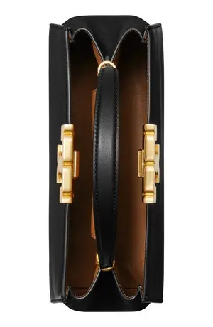 Tory Burch Eleanor Leather Satchel - Black