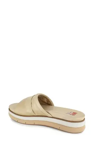 NATIONAL COMFORT Kai Platform Slide Sandal - Tan Leather