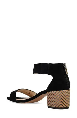 Pelle Moda Ankle Strap Sandal - Black